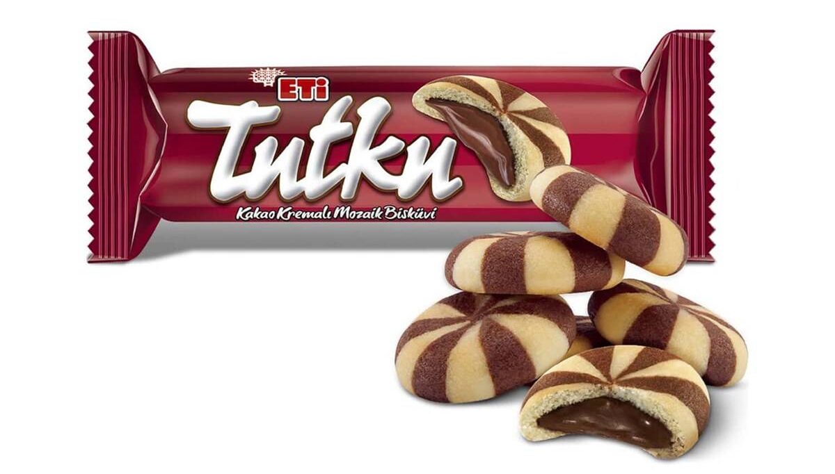 Eti Tutku Chocolate Cream Filled Cookies, snack size, 100g X 24 Box ...